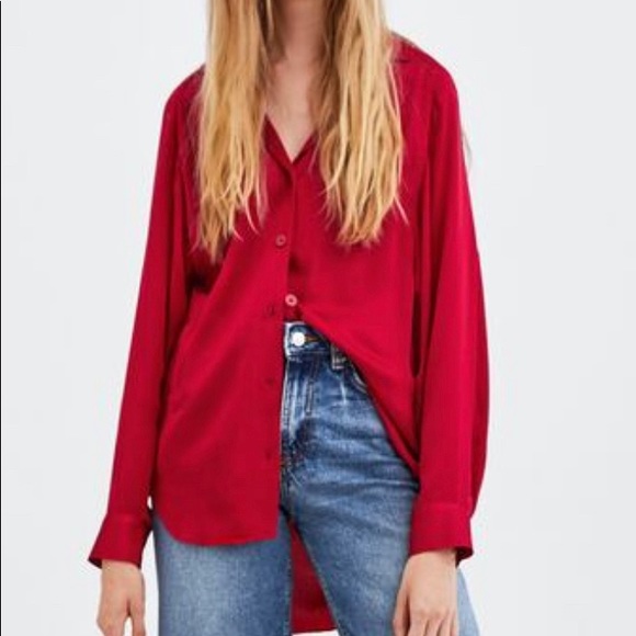 Zara | Tops | Nwt Zara Trf Collection Baggy Shirt | Poshmark